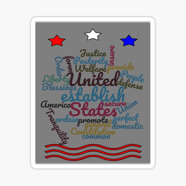 "Preamble" Sticker by teesogram | Redbubble