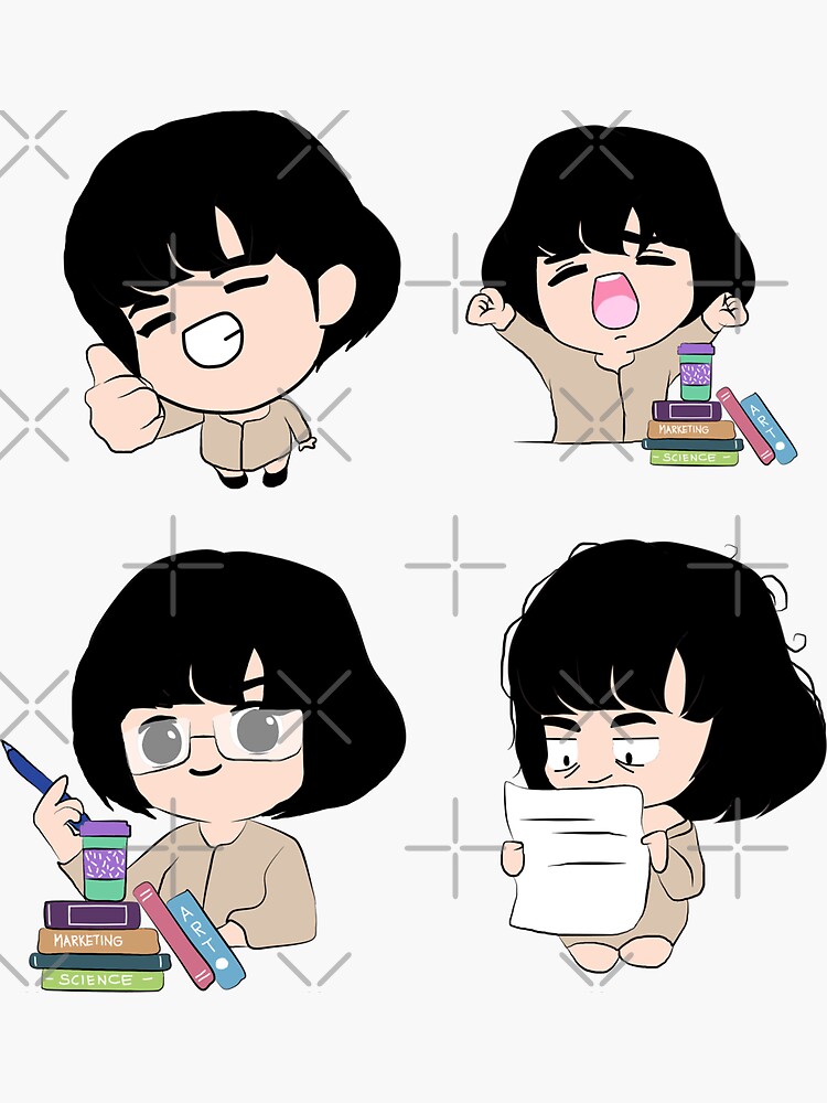 "Extraordinary Attorney Woo Chibi Art" Sticker for Sale by Infinirish ...