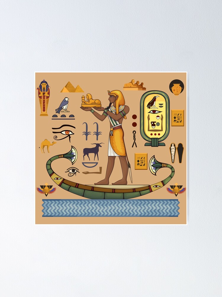 Póster «Faraón y Símbolos del Antiguo Egipto» de ArtOfStars | Redbubble