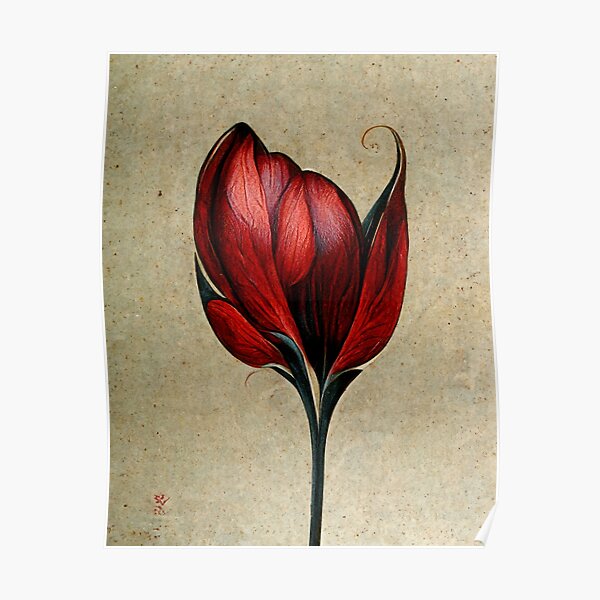 "Nouveau Red Gothic Tulip Artwork" Poster for Sale by Visual-artist24 ...