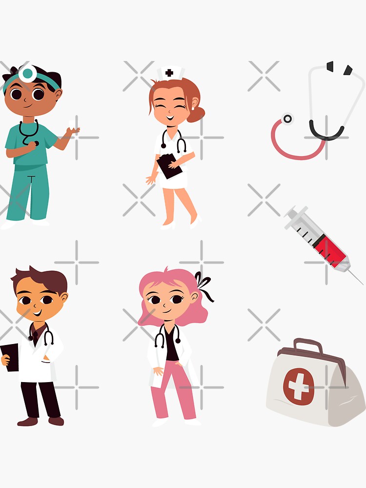 "Hospital Doctor Sticker Pack" Sticker for Sale by Sticker-Palace ...