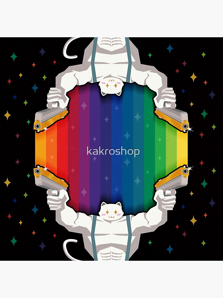 "Roy G Meowscles" Sticker for Sale by kakroshop | Redbubble