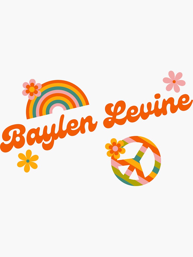 "Baylen Levine Text Logo" Sticker for Sale by Sunplayer | Redbubble
