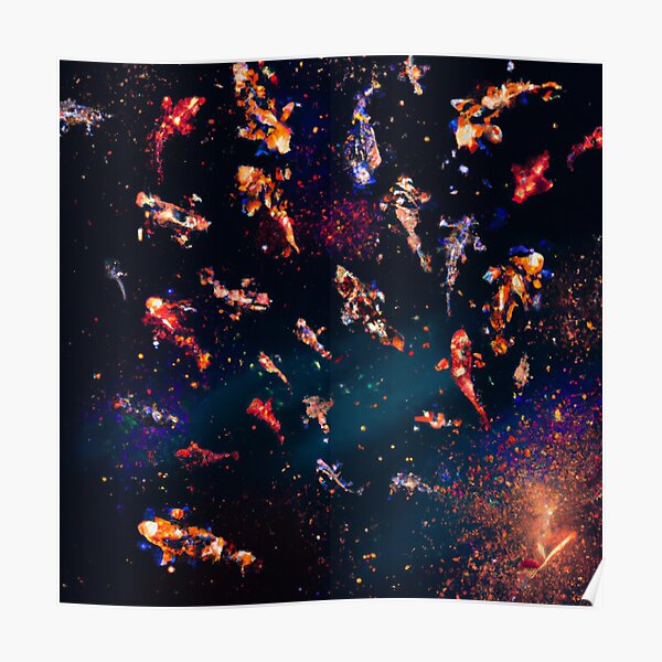 "Koi Fish in Space Nebula" Poster for Sale by seatothesky | Redbubble