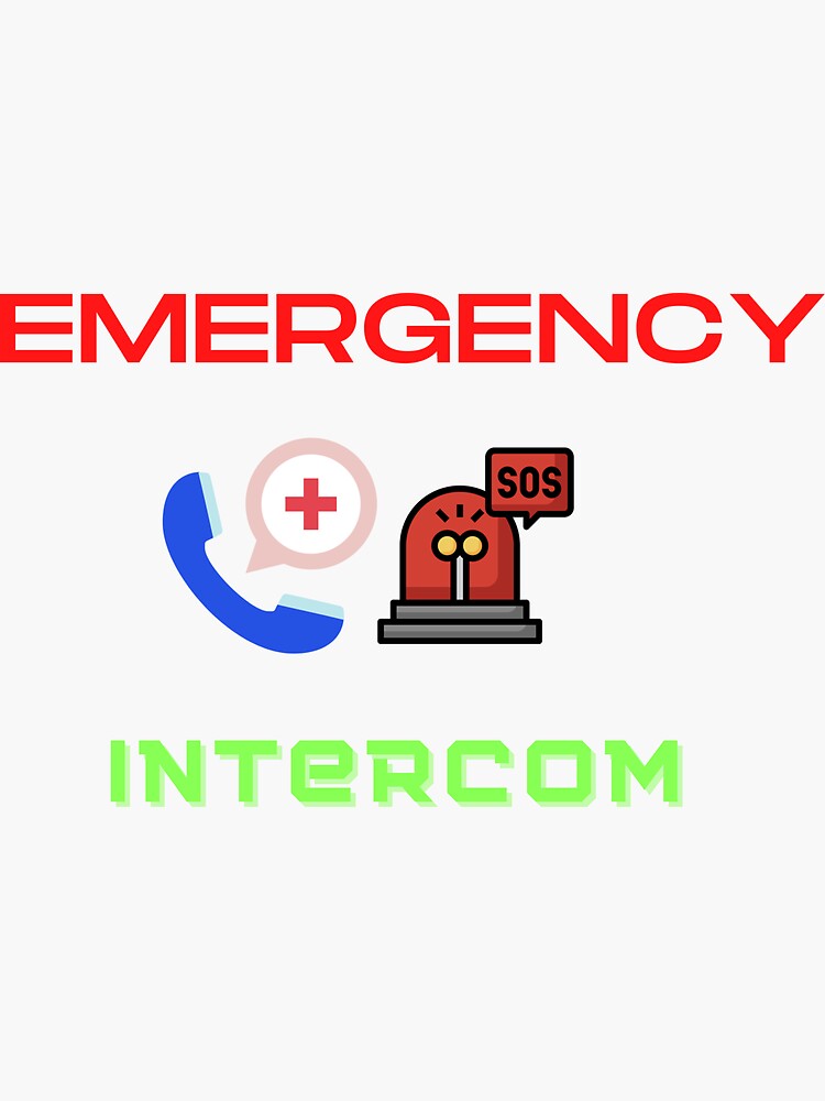 "Emergency Intercom " Sticker for Sale by Warpono | Redbubble