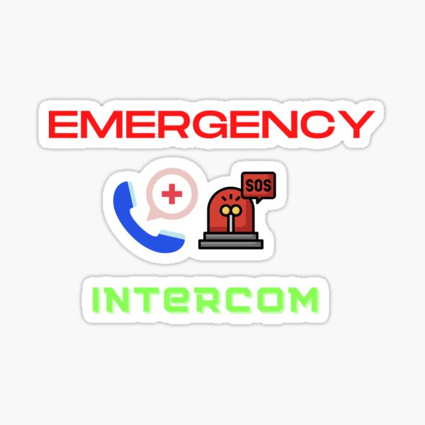 "Emergency Intercom " Sticker for Sale by Warpono | Redbubble