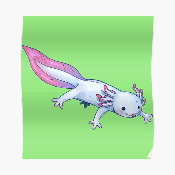 "Minecraft Inspired Axolotl Stiker design" Poster for Sale by ...