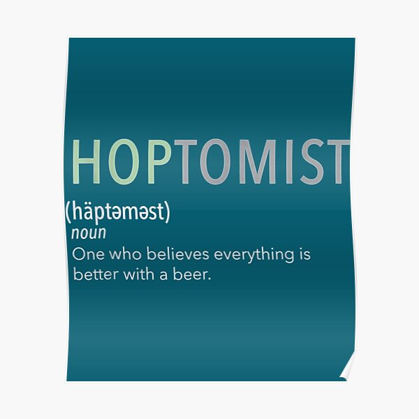 Póster «Cervecería Hoptomist Cerveza artesanal Beber cerveza artesanal ...