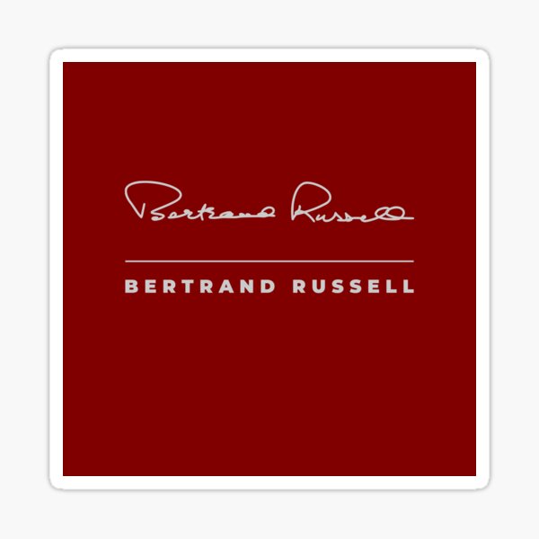 "Bertrand Russell signature t-shirt" Sticker for Sale by CMYKStudio ...