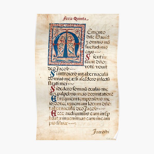 "Gregorian Chant" Poster for Sale by IlluminatedPage | Redbubble