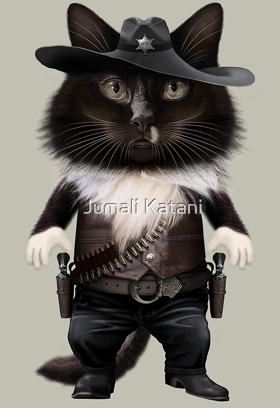 "SHERIFF CAT" by MEDIACORPSE | Redbubble
