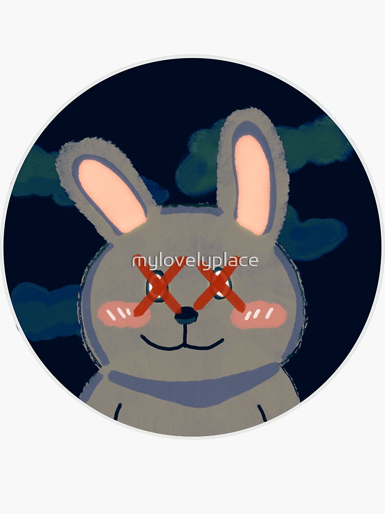 "creepy rabbit" Sticker for Sale by mylovelyplace | Redbubble