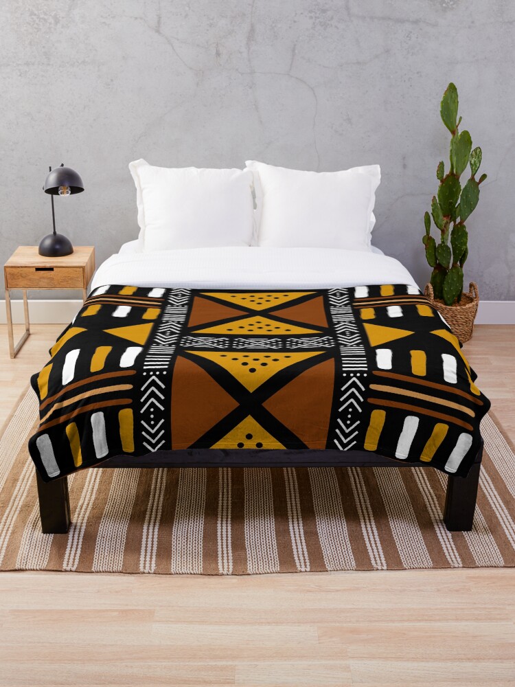 "African Bogolan Mud Cloth" Throw Blanket for Sale by funkyvibes ...