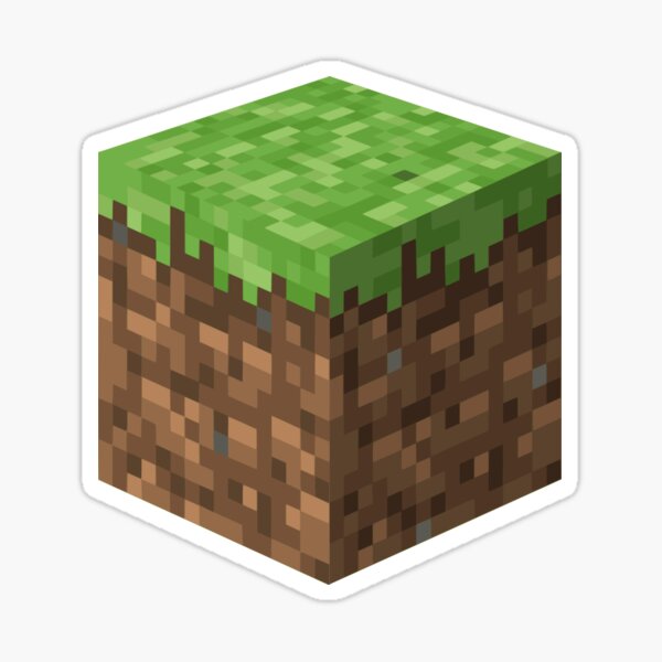 "Minecraft Block" Sticker for Sale by kirici | Redbubble