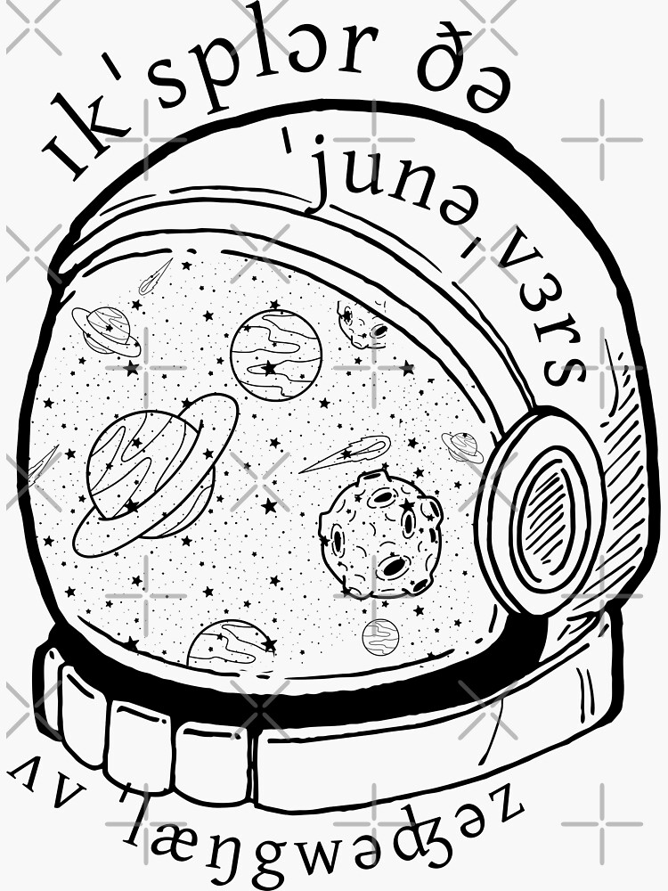 "Explore The Universe of Languages (in IPA)" Sticker for Sale by Kupla ...