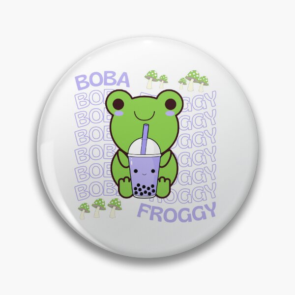 "Cute Cartoon Kawaii Frog drinking Boba Tea | adorable Boba animals ...