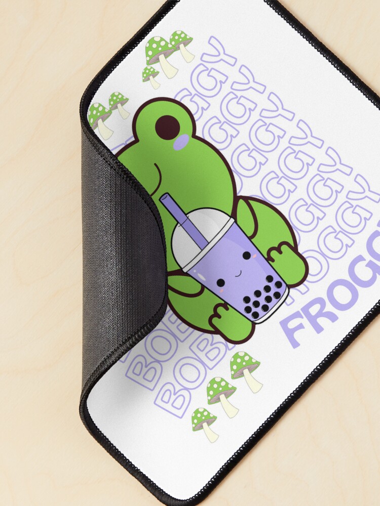 "Cute Cartoon Kawaii Frog drinking Boba Tea | adorable Boba animals ...