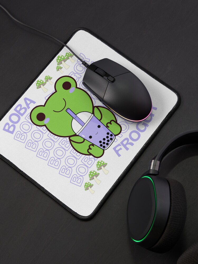 "Cute Cartoon Kawaii Frog drinking Boba Tea | adorable Boba animals ...