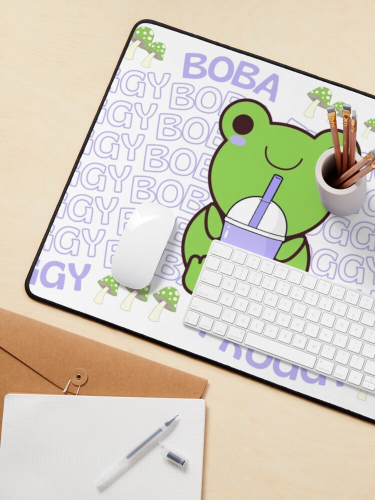 "Cute Cartoon Kawaii Frog drinking Boba Tea | adorable Boba animals ...