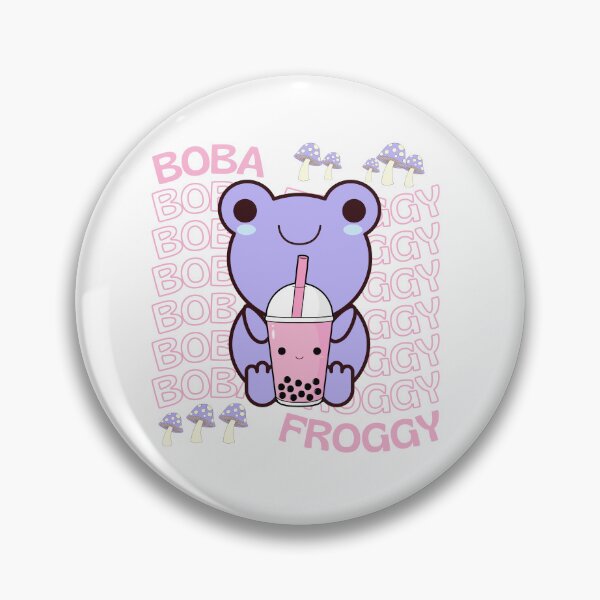 "Cute Cartoon Kawaii Frog drinking Boba Tea | adorable Boba animals ...
