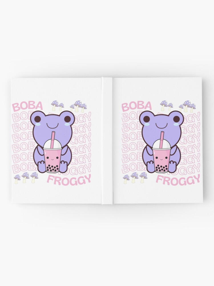 "Cute Cartoon Kawaii Frog drinking Boba Tea | adorable Boba animals ...