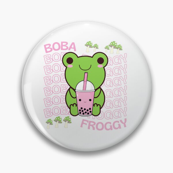 "Cute Cartoon Kawaii Frog drinking Boba Tea | adorable Boba animals ...
