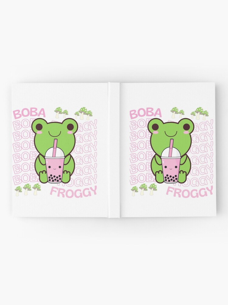 "Cute Cartoon Kawaii Frog drinking Boba Tea | adorable Boba animals ...