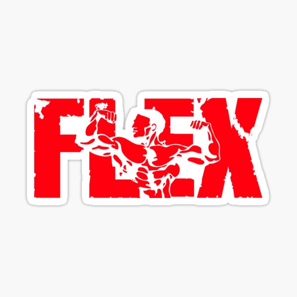 "Flex Typography Gym" Sticker for Sale by anilbadola | Redbubble