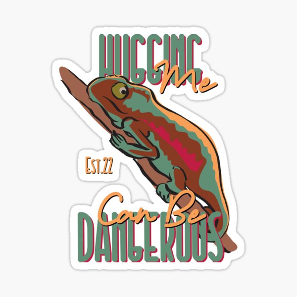 "HUGGING ME CAN BE DANGEROUS" Sticker for Sale by GAADesignz | Redbubble