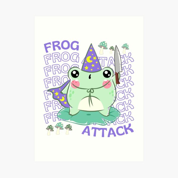 "Cute Cartoon Kawaii Frog holding knife | adorable knife animals ...