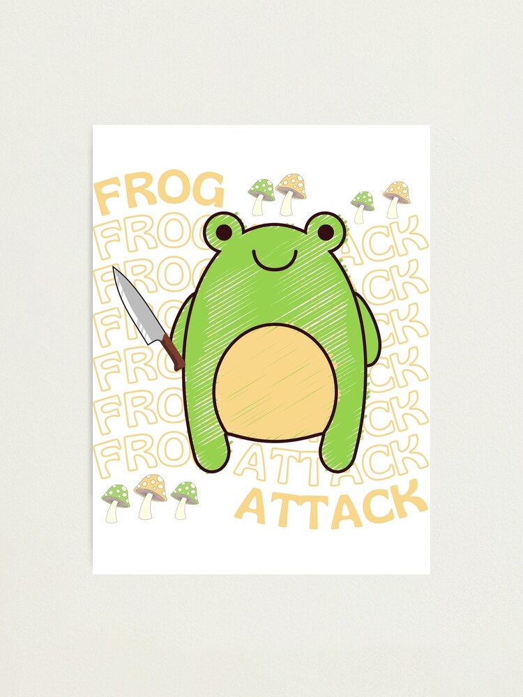 "Cute Cartoon Kawaii Frog holding knife | adorable knife animals ...