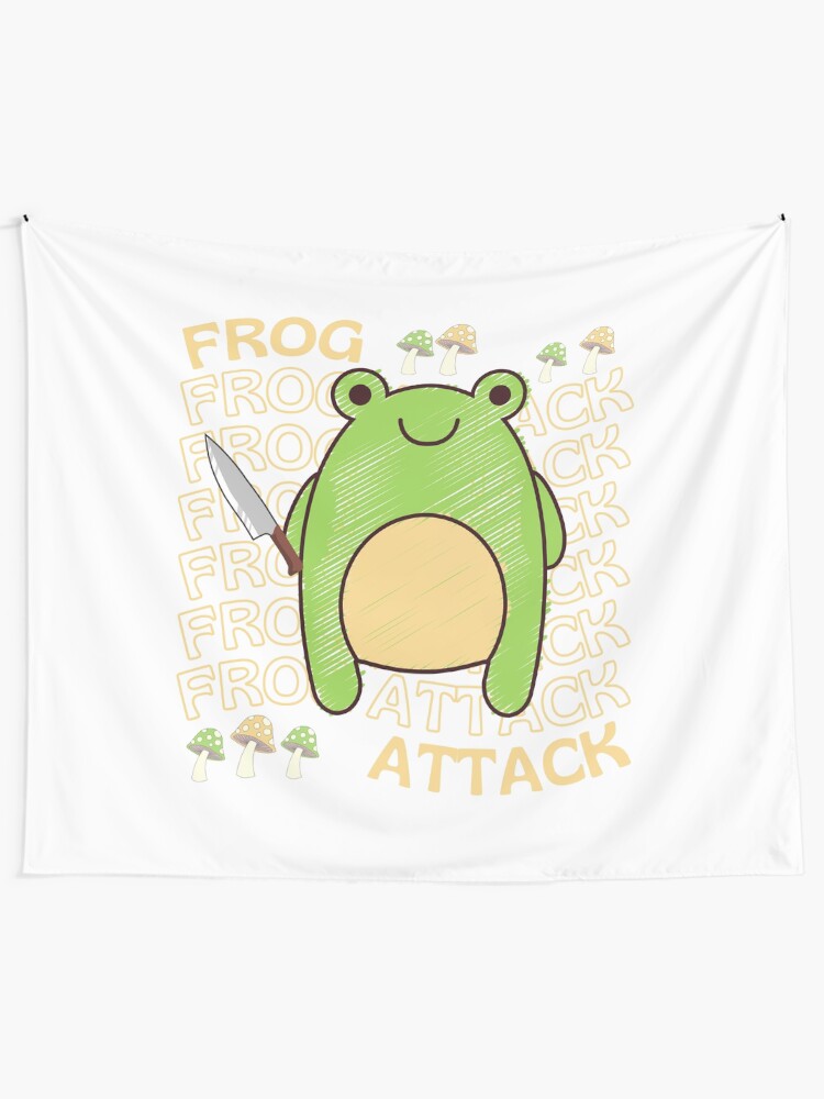 "Cute Cartoon Kawaii Frog holding knife | adorable knife animals ...