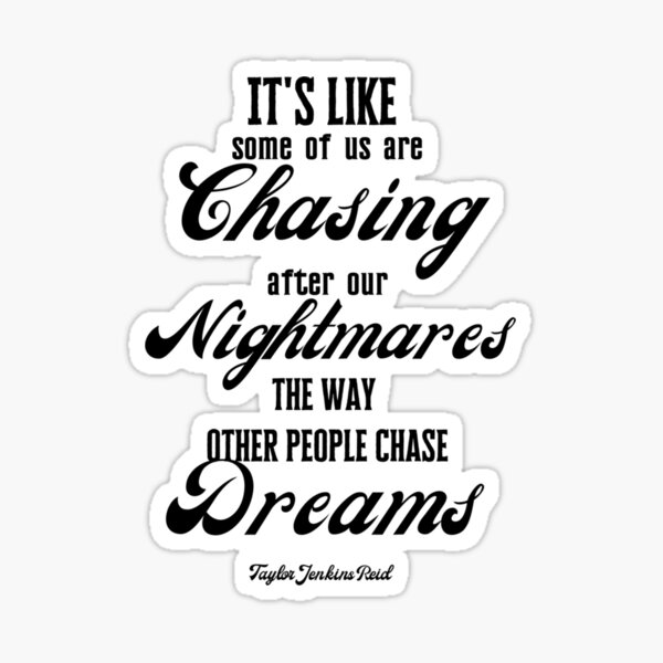 "Chasing Nightmares " Sticker for Sale by HONEY-CASHOP | Redbubble