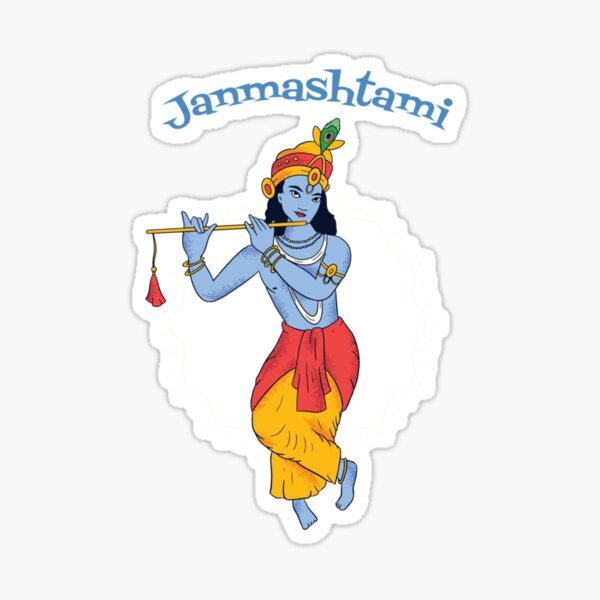 "Janmashtami Lo" Sticker for Sale by preusserfshing | Redbubble