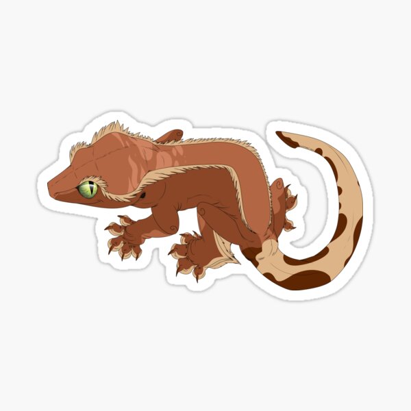 "Bicolor Crested Gecko" Sticker for Sale by TwilightSaint0 | Redbubble