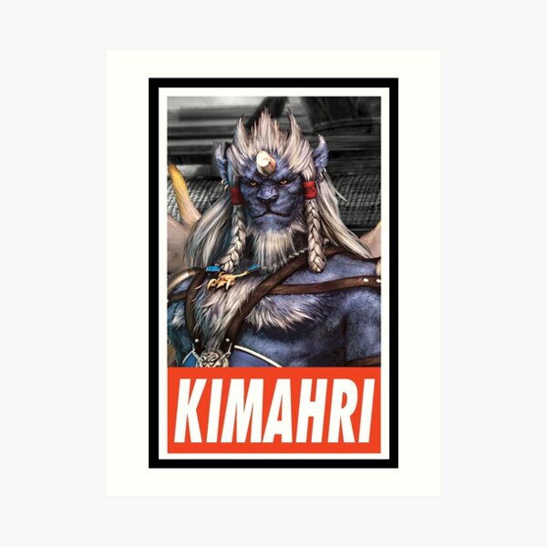 "-FINAL FANTASY- Kimahri" Art Print for Sale by WubbaDubb | Redbubble