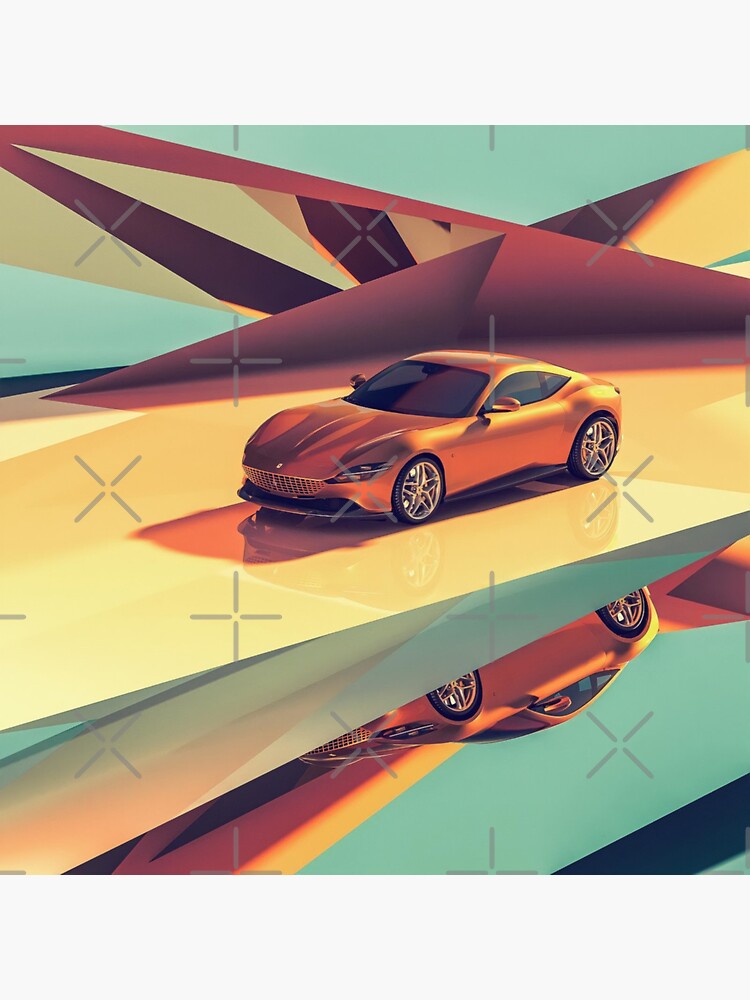 "Ferari Roma Graphic illustration" Sticker for Sale by Master-bg ...