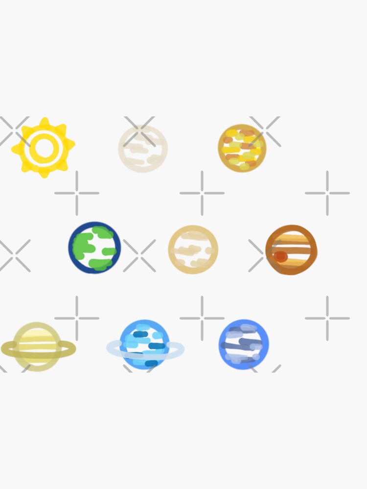 "Simple Planets" Sticker for Sale by Alilcasias | Redbubble