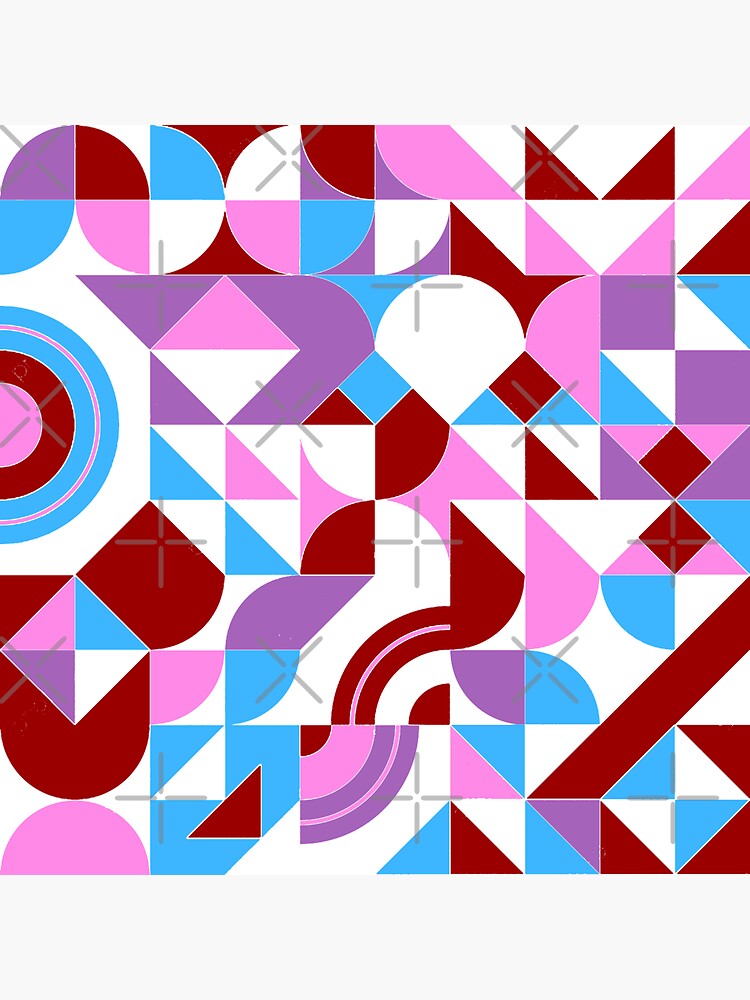 "geometric colorful patterns conceptual Art - Abstract Neo Geo graphic ...