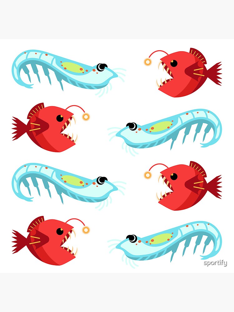"Shrimp Anglerfish Angler Fish Anglar Cute Kawaii Light Darkness Deep ...