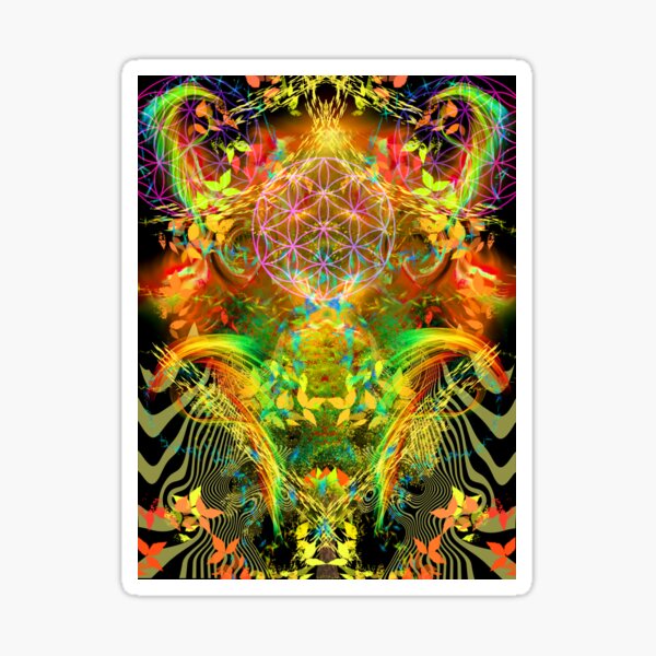 "Golden Autumn Fire Bloom" Sticker for Sale by DiscordDreams | Redbubble
