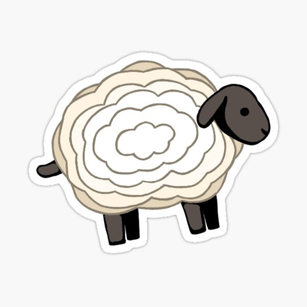 "Cute sheep" Sticker for Sale by TarrieBerry | Redbubble