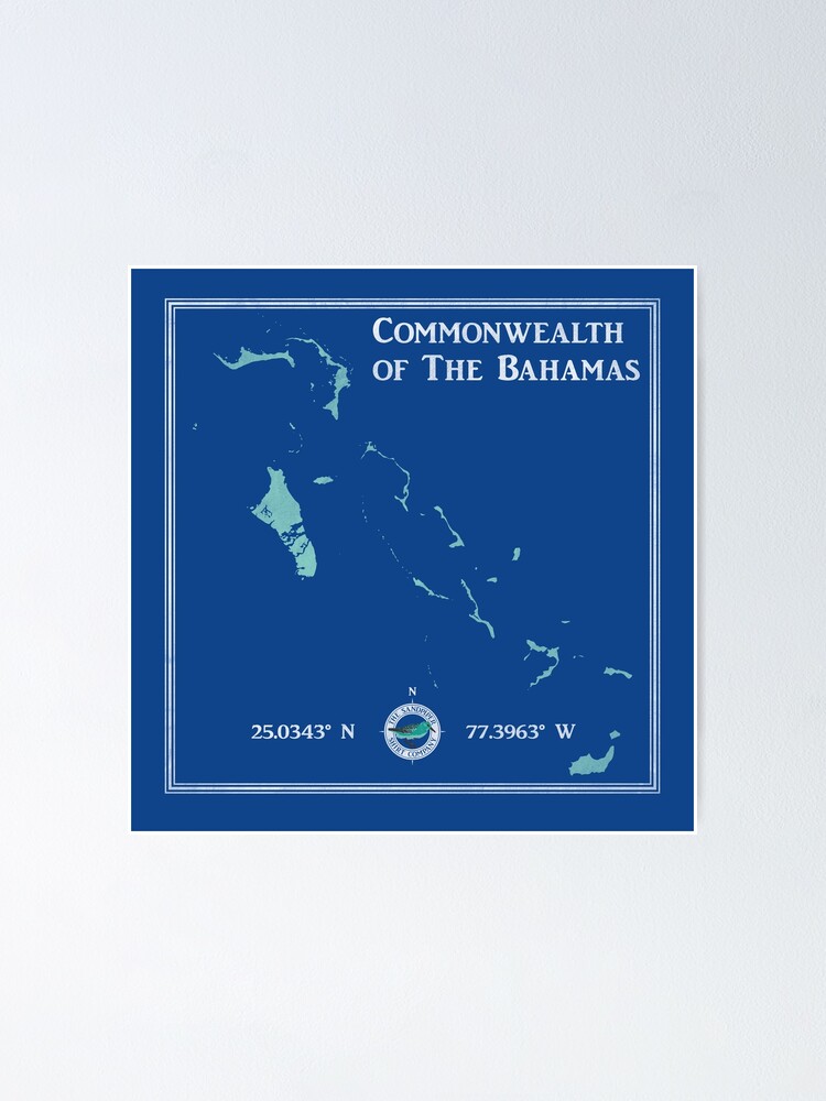"The Commonwealth of The Bahamas map" Poster by LaunchMission | Redbubble