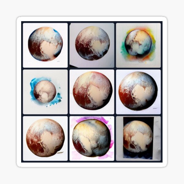 "Pluto Demoted Pack" Sticker for Sale by CinderPress | Redbubble