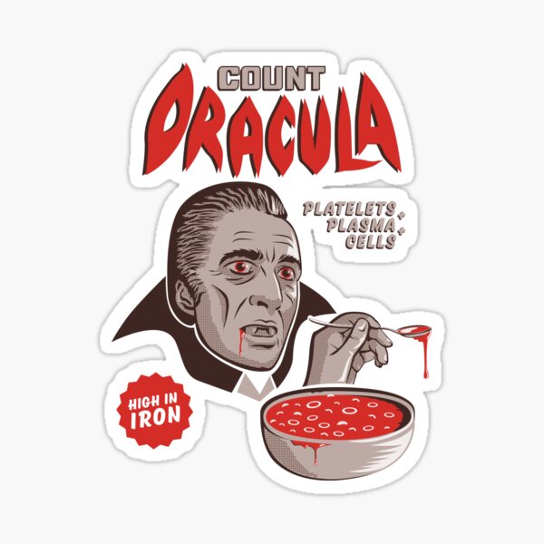 "Count Dracula Cereal | Count Chocula Inspired" Sticker for Sale by ...