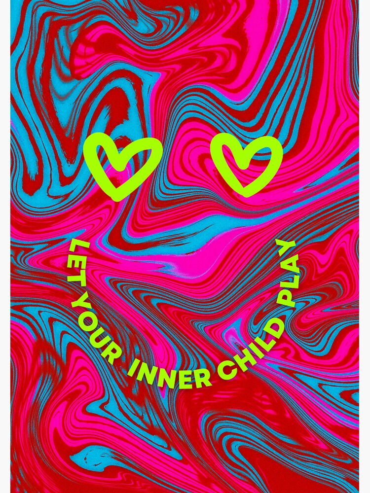 "let your inner child play" Sticker for Sale by vividchlo | Redbubble