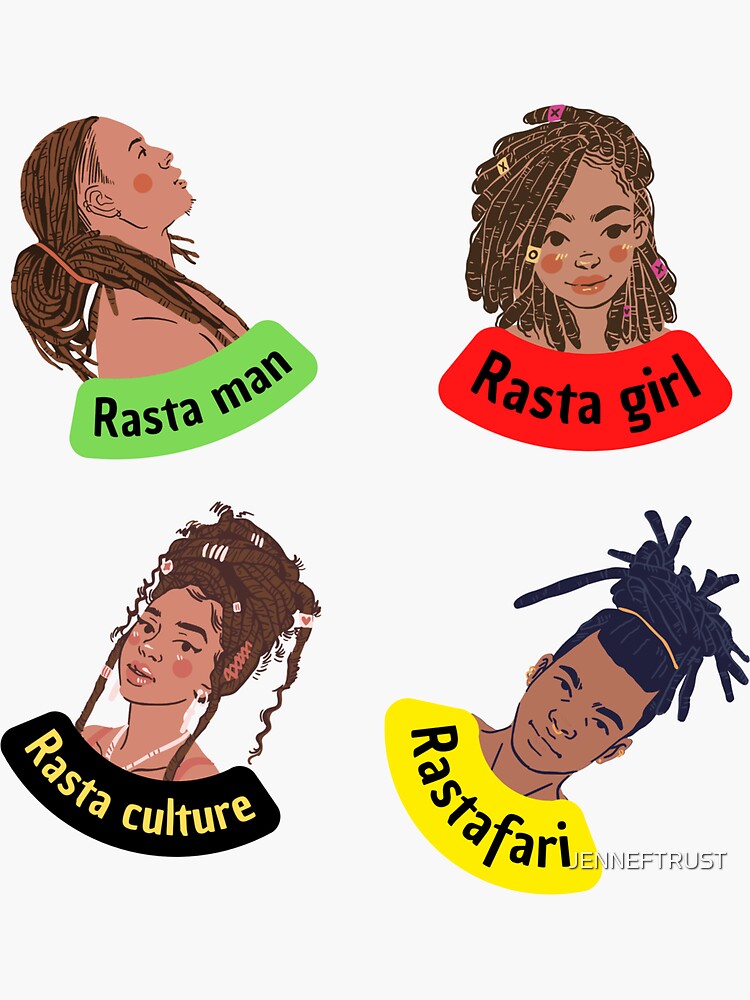 Pegatina «Pack de pegatinas Rastafari con textos y colores de la ...