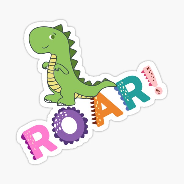 "Dinosaur roar design" Sticker for Sale by Starmart | Redbubble