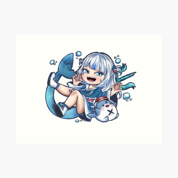 "Hololive Gawr Gura cute" Art Print for Sale by SilentRemi | Redbubble