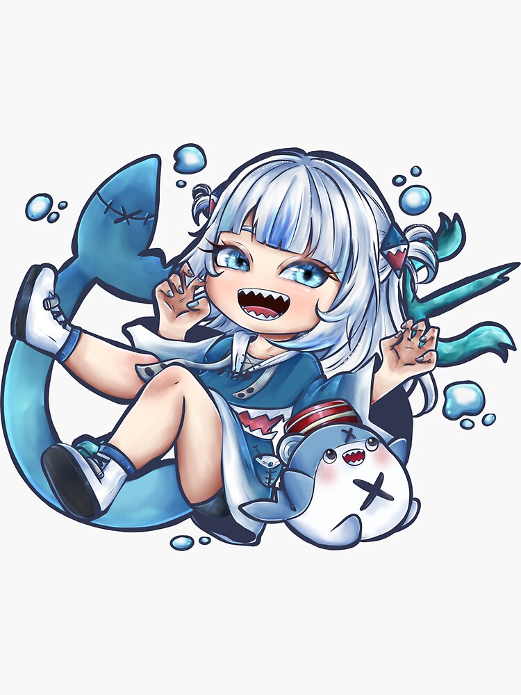 "Hololive Gawr Gura cute" Sticker for Sale by SilentRemi | Redbubble